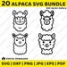 20 Alpaca SVG Bundle, Clipart, Image, Silhouette, Vector, Svg, Dxf, Png ...