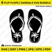 6 Flip Flops / Sandals SVG Bundle, Clipart, Image, Silhouette, Vector ...