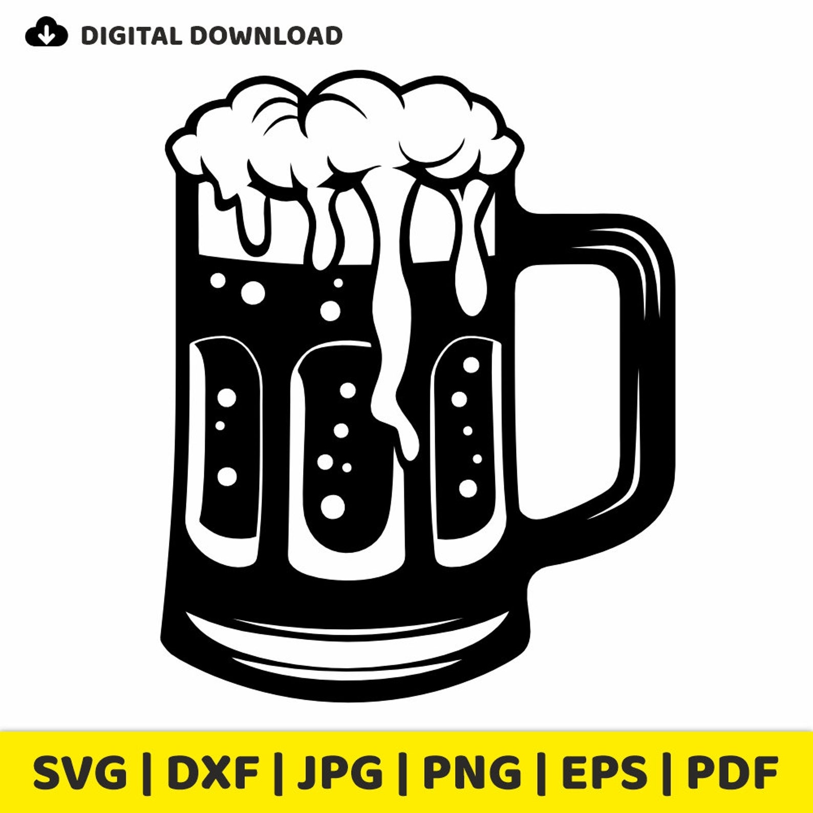Beer Mug Vector Image, Clipart, Svg, Dxf, Png, Jpg, Eps, Pdf - Etsy
