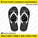 6 Flip Flops / Sandals SVG Bundle, Clipart, Image, Silhouette, Vector ...
