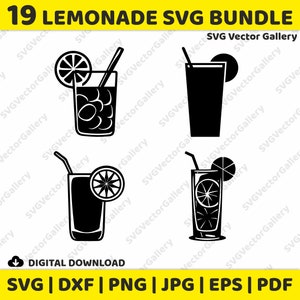 19 Lemonade SVG Bundle, Clipart, Image, Silhouette, Vector, Svg, Dxf ...