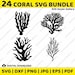 24 Coral SVG Bundle, Clipart, Image, Silhouette, Vector, Svg, Dxf, Png ...