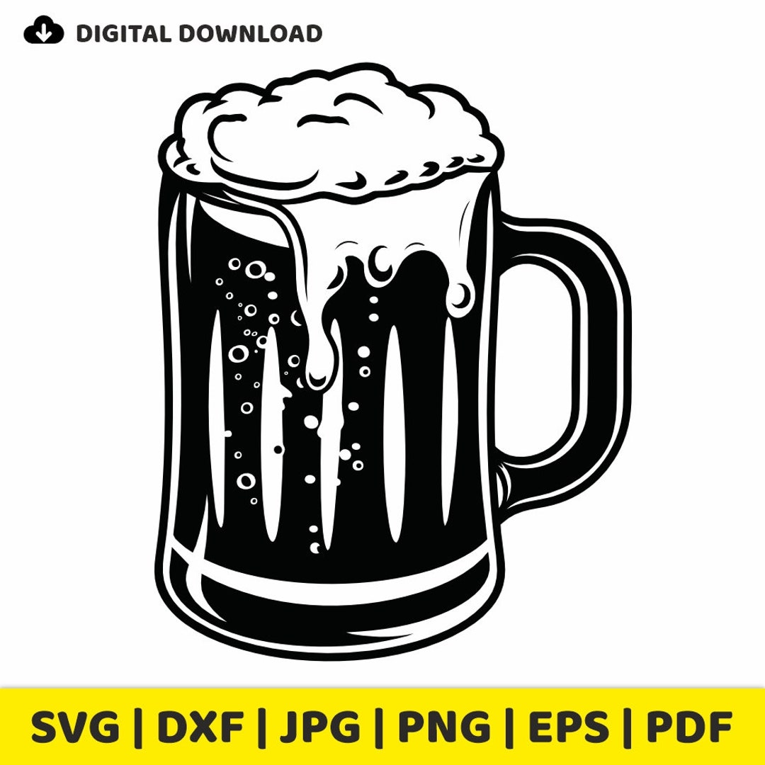 Beer Mug Vector Image, Clipart, Svg, Dxf, Png, Jpg, Eps, Pdf - Etsy