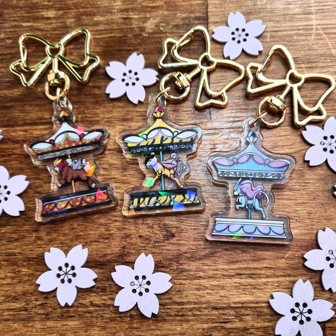 Pocket Monster Dogs Cats Legendary, Entei, Raikou, Suicune in Carousel ...