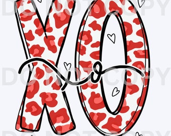 Valentine's Day Buffalo Plaid Red XO XO, PNG Digital Design ...