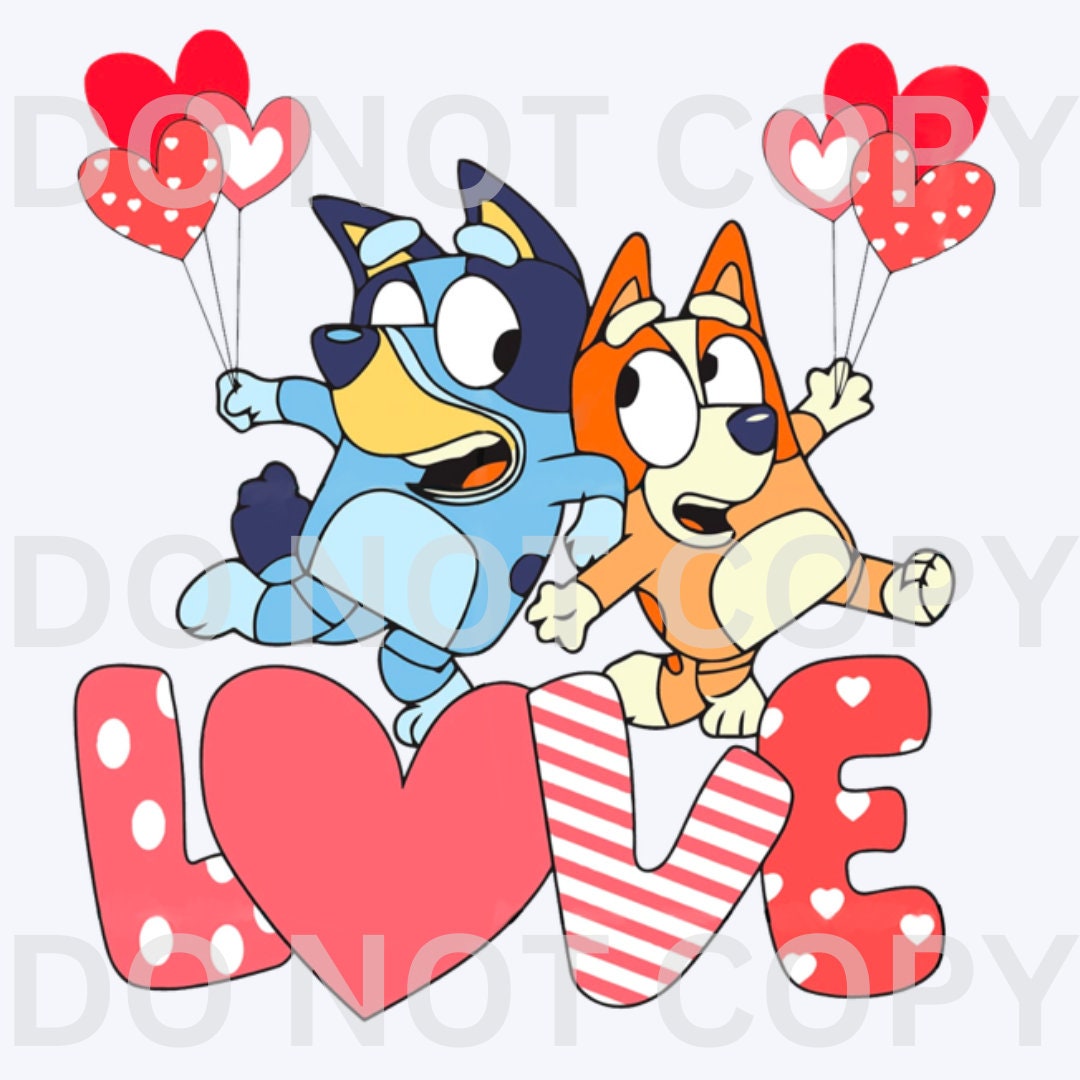 Bluey Valentine Design - Etsy Canada