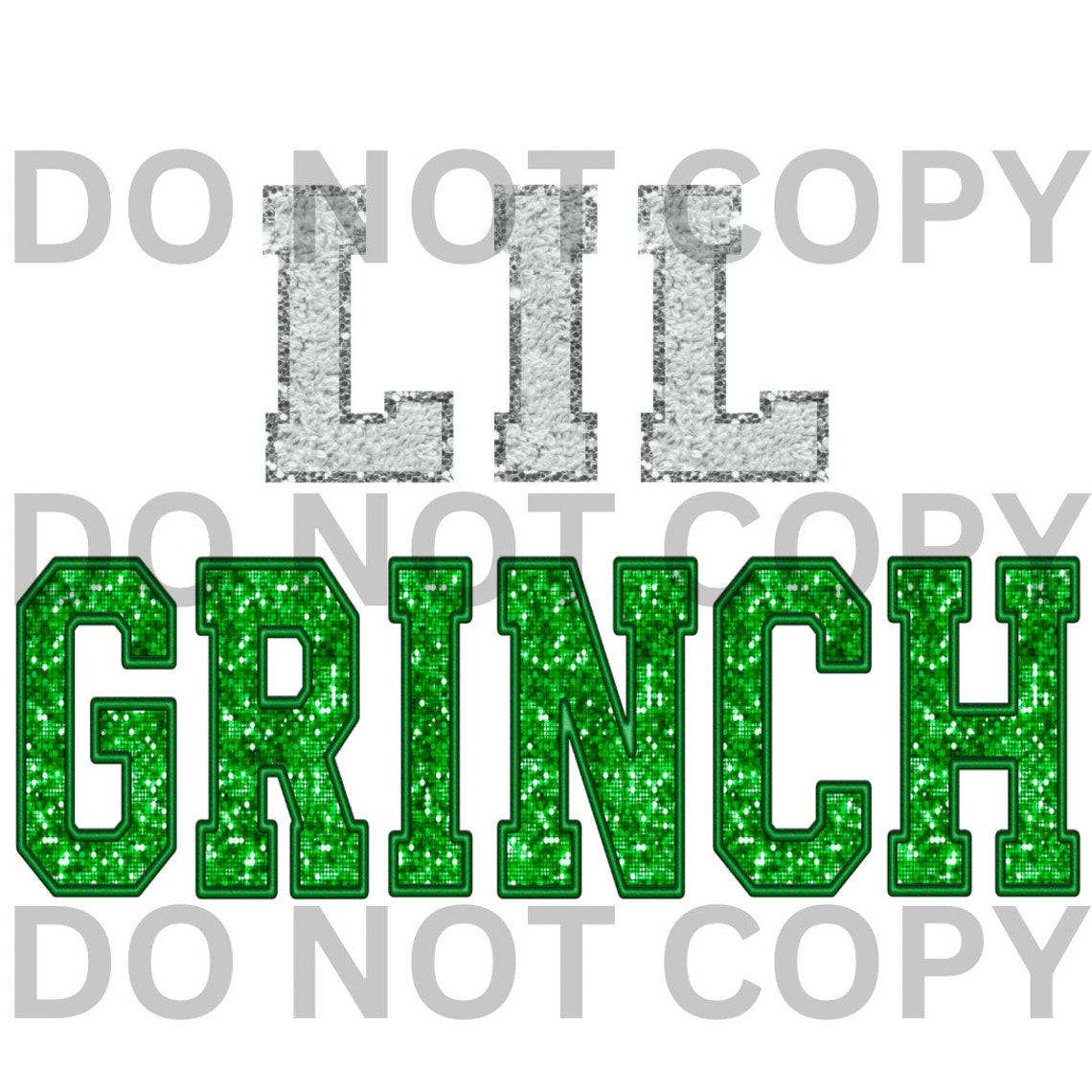 Lil Grinch Faux Embroidery - Etsy