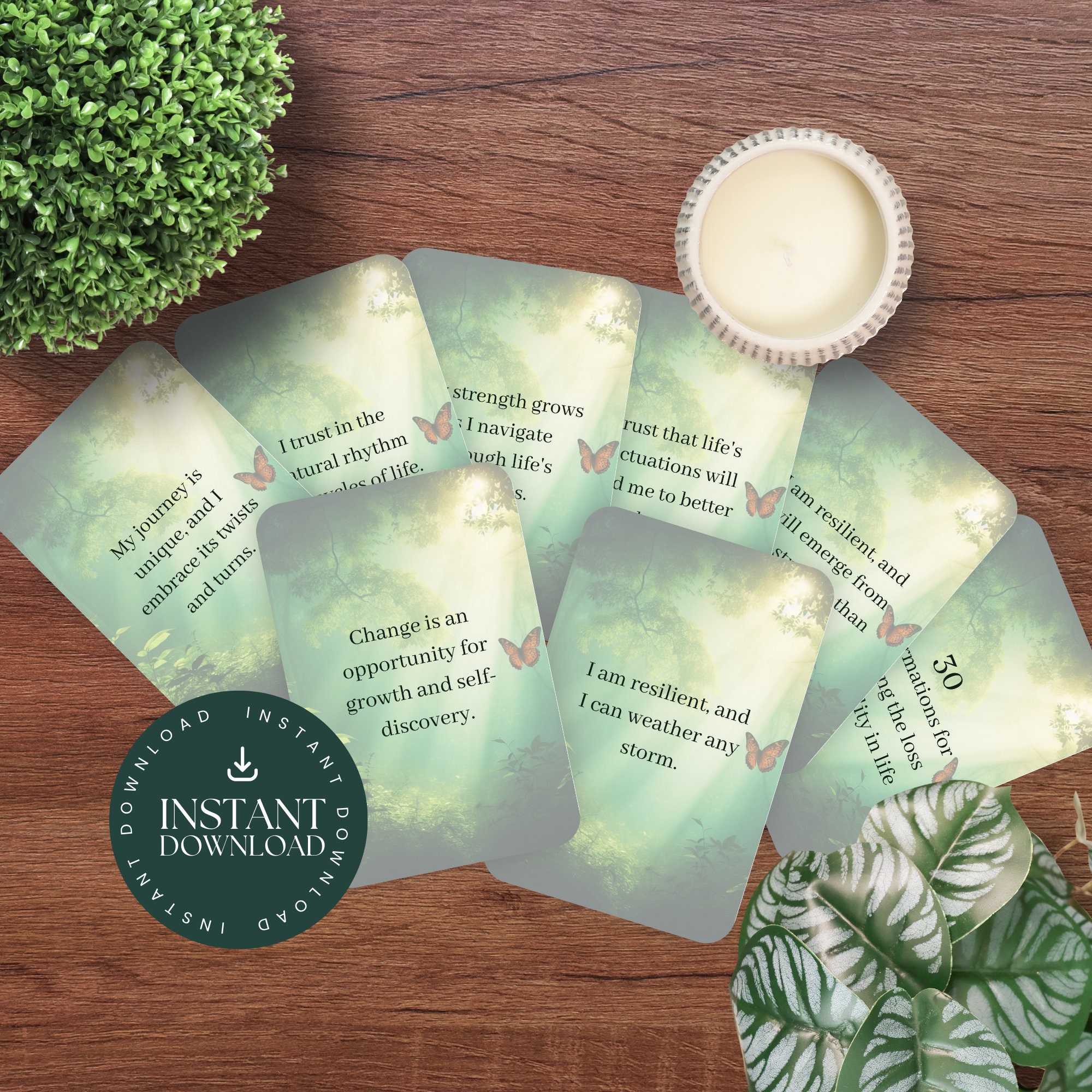 Grief Affirmation Cards for a Loss of Stability in Life: Grief Gift ...
