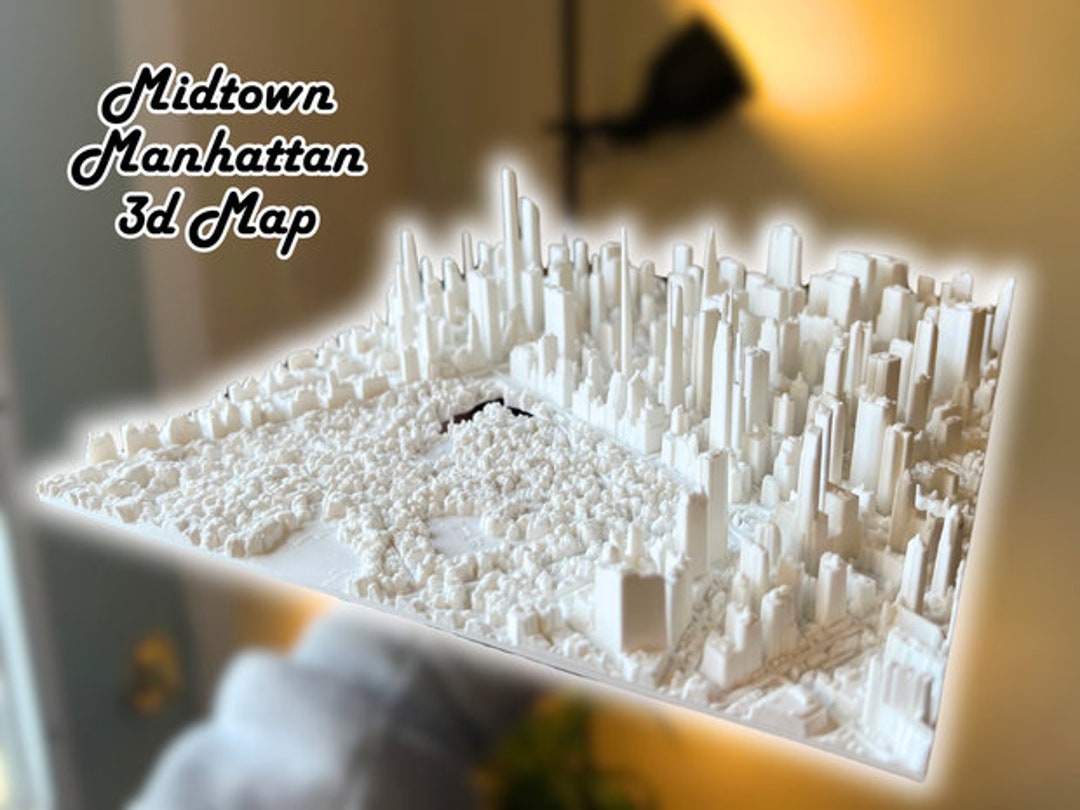 Midtown Manhattan 3D Map - Etsy