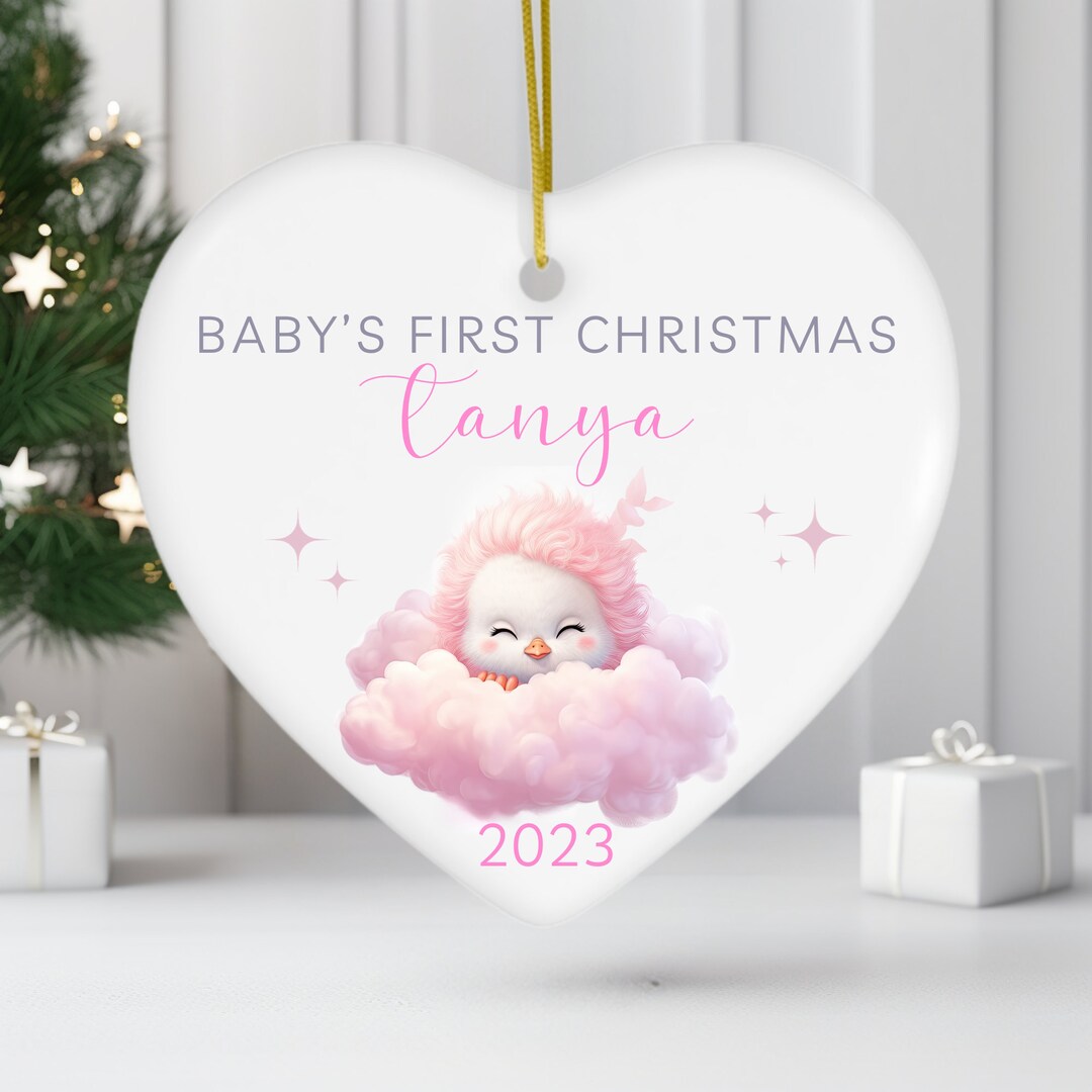 Baby's First Christmas Ornament Custom Baby First Christmas New Parent ...