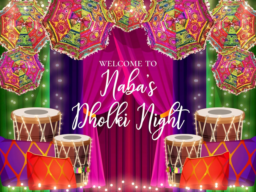 Dholki Decor Signs & Dholki Night Signs, Dholki Welcome Signs as Dholak ...