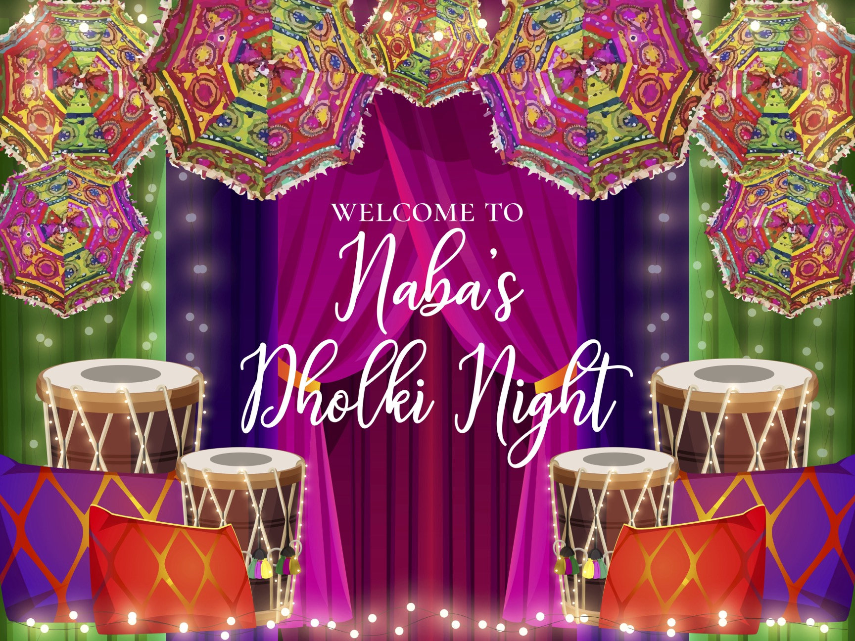 Dholki Decor Signs & Dholki Night Signs, Dholki Welcome Signs as Dholak ...