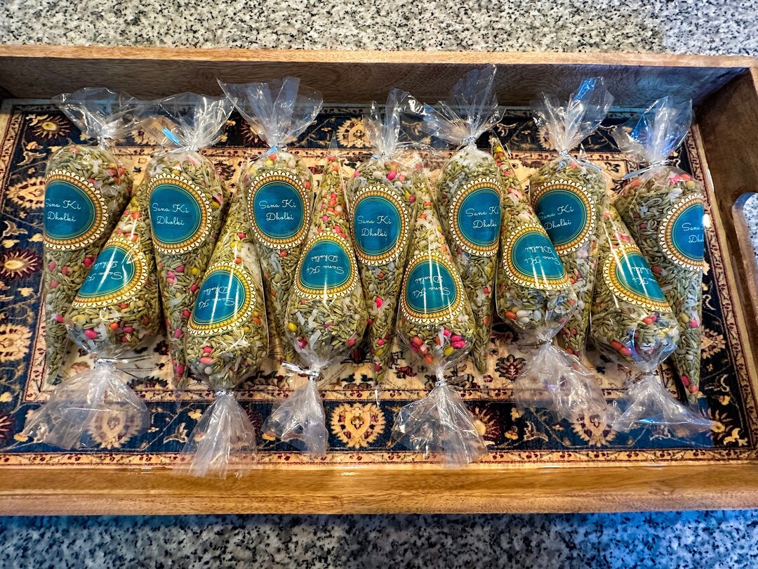Personalized Fennel Seed Cones: Desi Wedding Favors (sets of 10) - Etsy