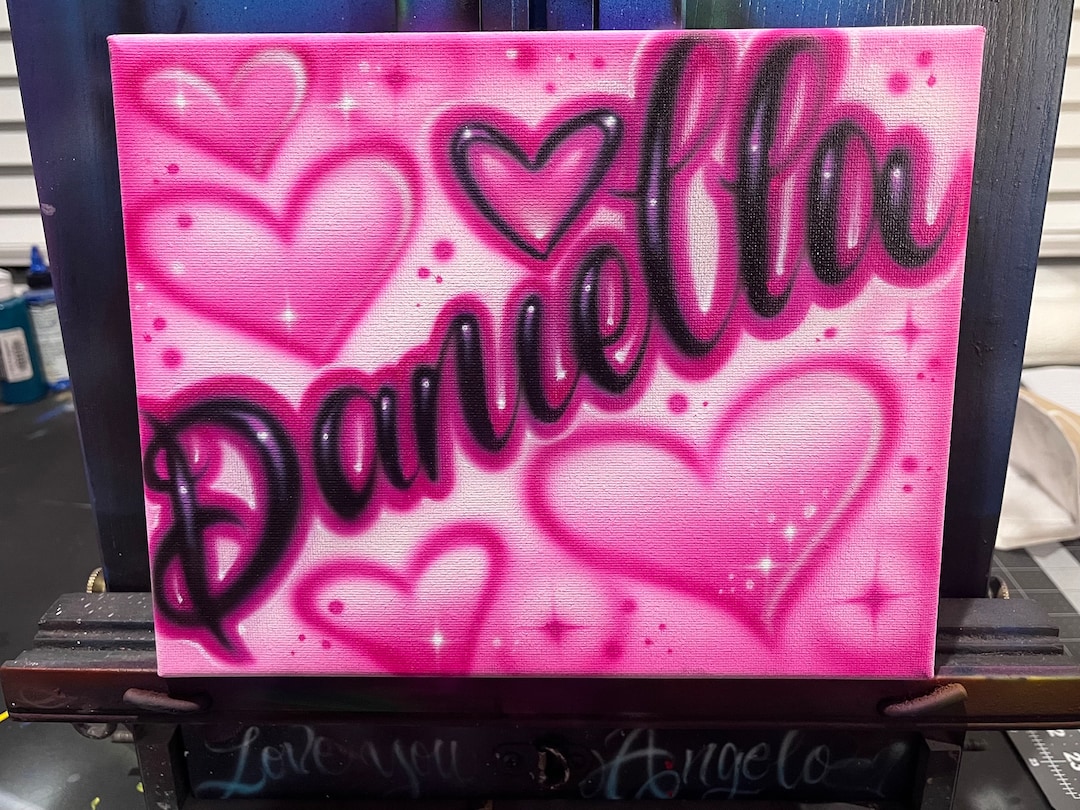 Airbrush Script Name Design - Etsy