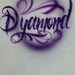 Airbrush Script Name Design - Etsy