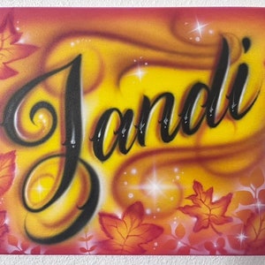 Airbrush Script Name Design - Etsy