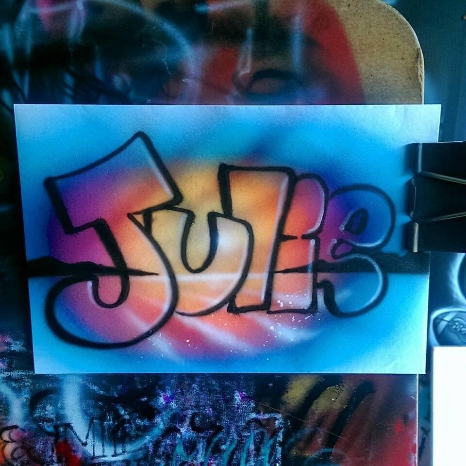 Airbrush Canvas Script Name Design - Etsy