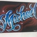 Airbrush Canvas Script Name Design - Etsy