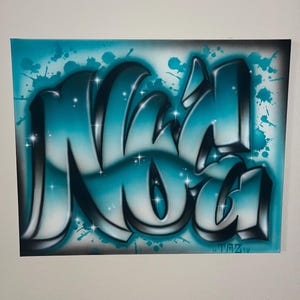 Airbrushed Canvas Custom Graffiti Name - Etsy