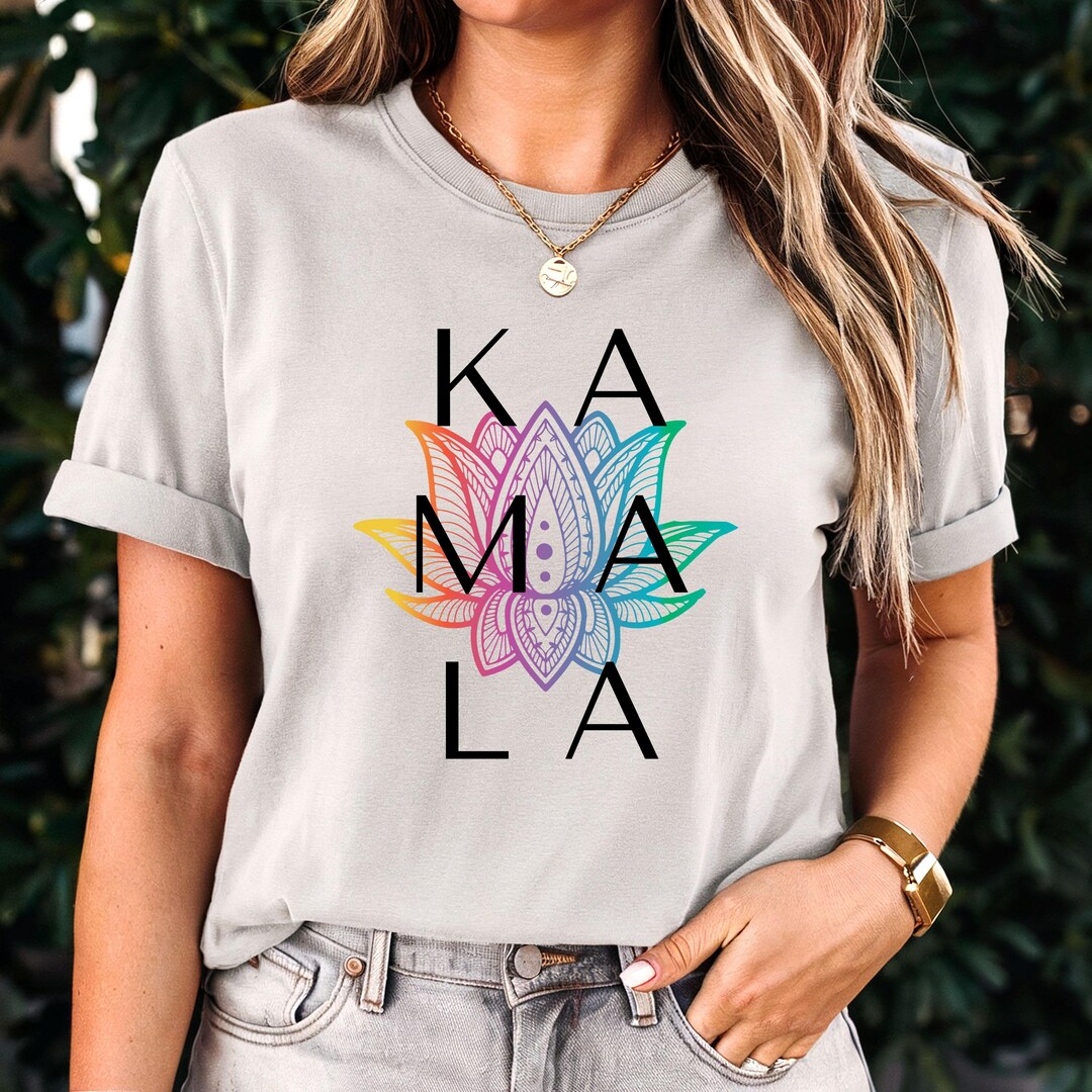 Kamala Harris Walz, Rainbow Lotus Flower, Liberal Feminist Shirt ...