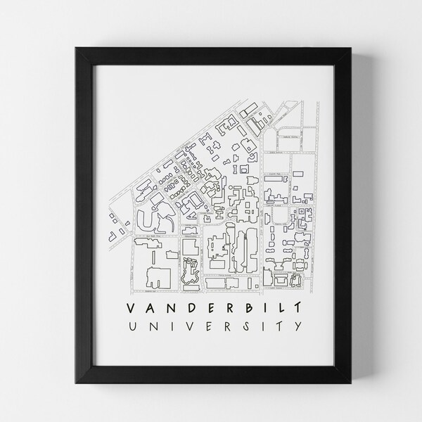 Vanderbilt Wall Map - Etsy