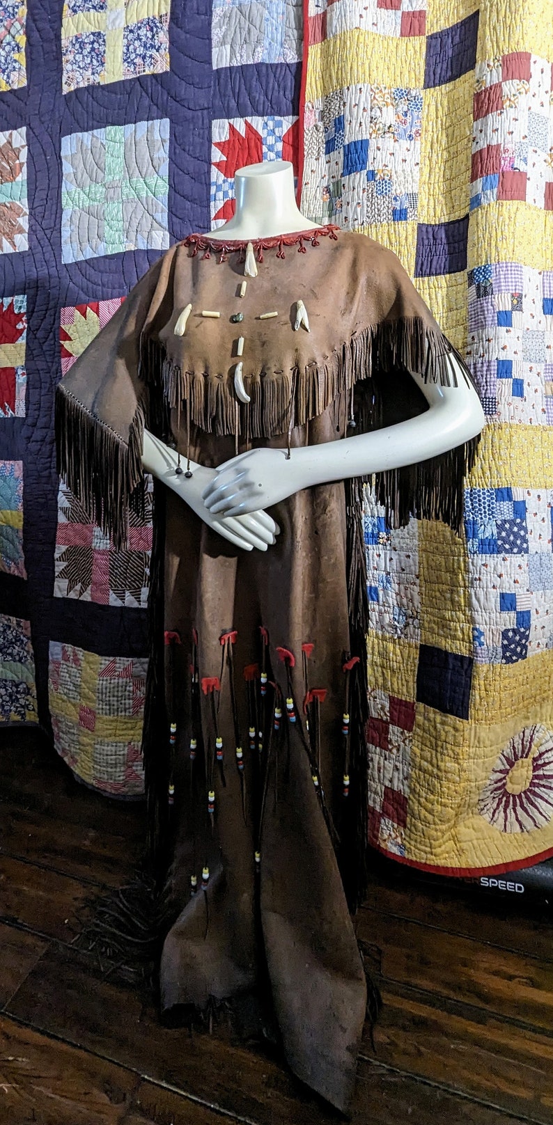 Authentic Plains Tribe Regalia Dress Made of Dear Skin With Beadwork ...