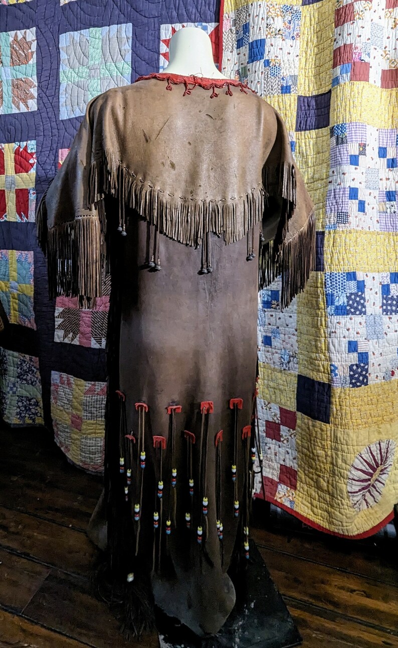 Authentic Plains Tribe Regalia Dress Made of Dear Skin With Beadwork ...