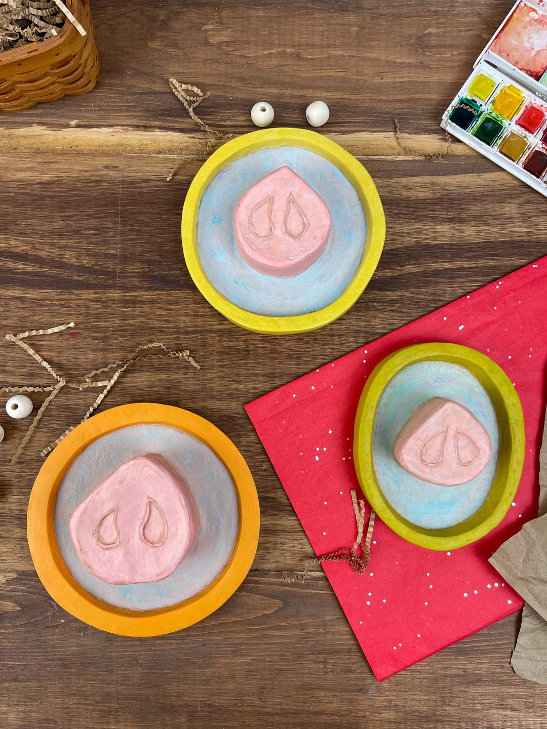 Cute Pig Nose Papier-mache Decor | Fancy Wall Decoration for a Children ...