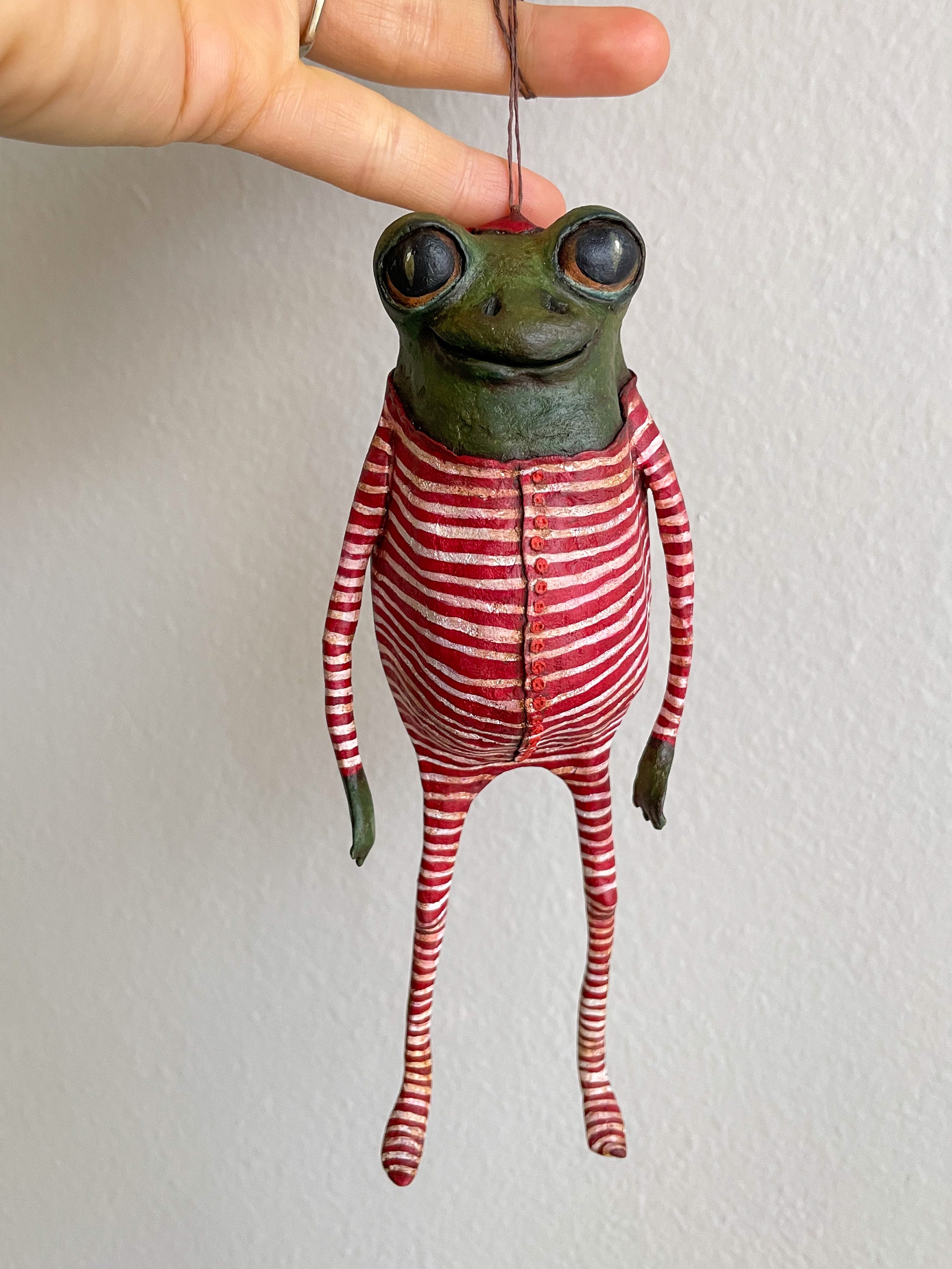 Charming Handcrafted Frog Ornament Eco-friendly Christmas Tree ...
