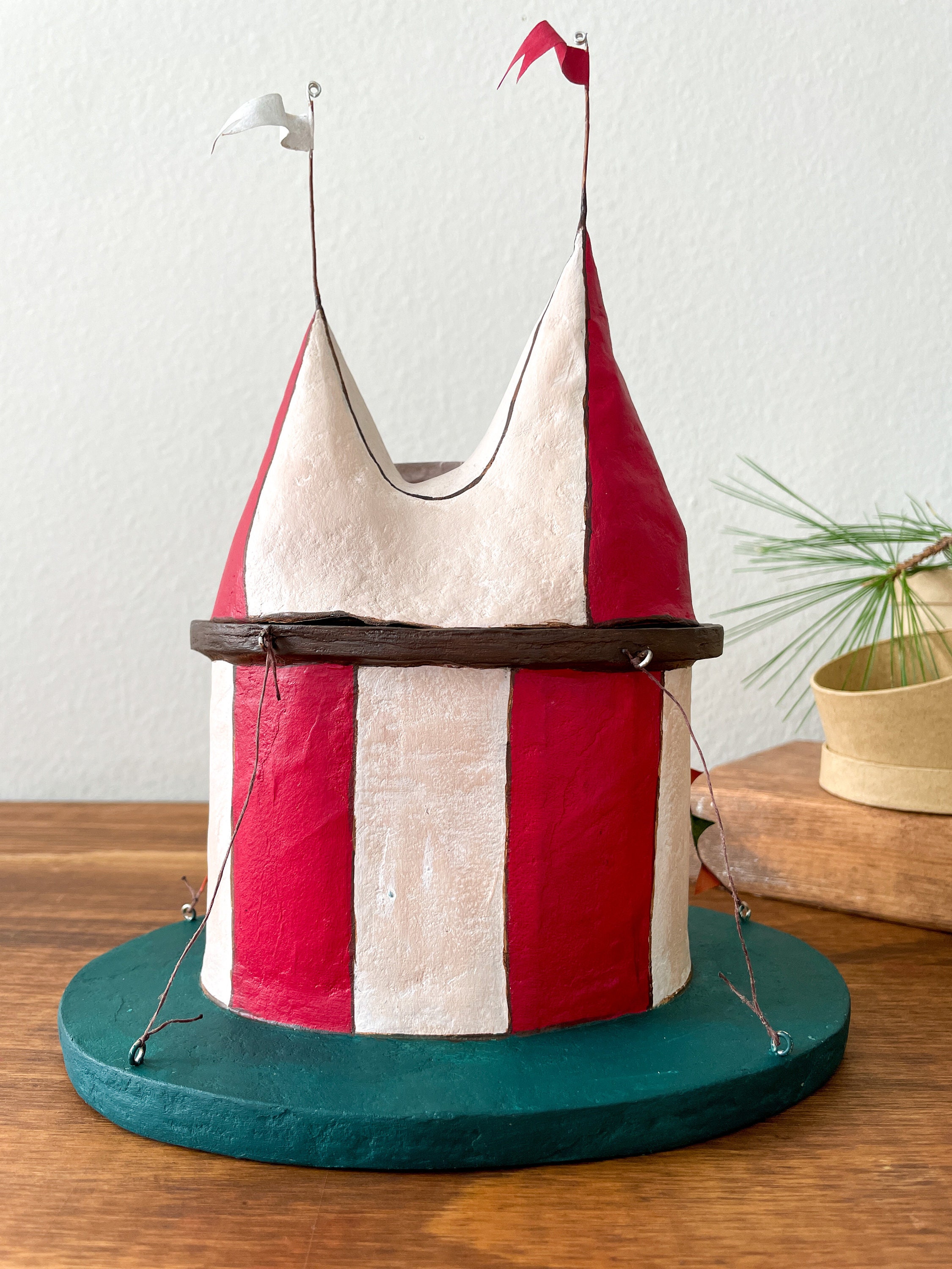 Papier-mâché Circus Tent in Retro Style Сircus Diorama in Vintage Style ...