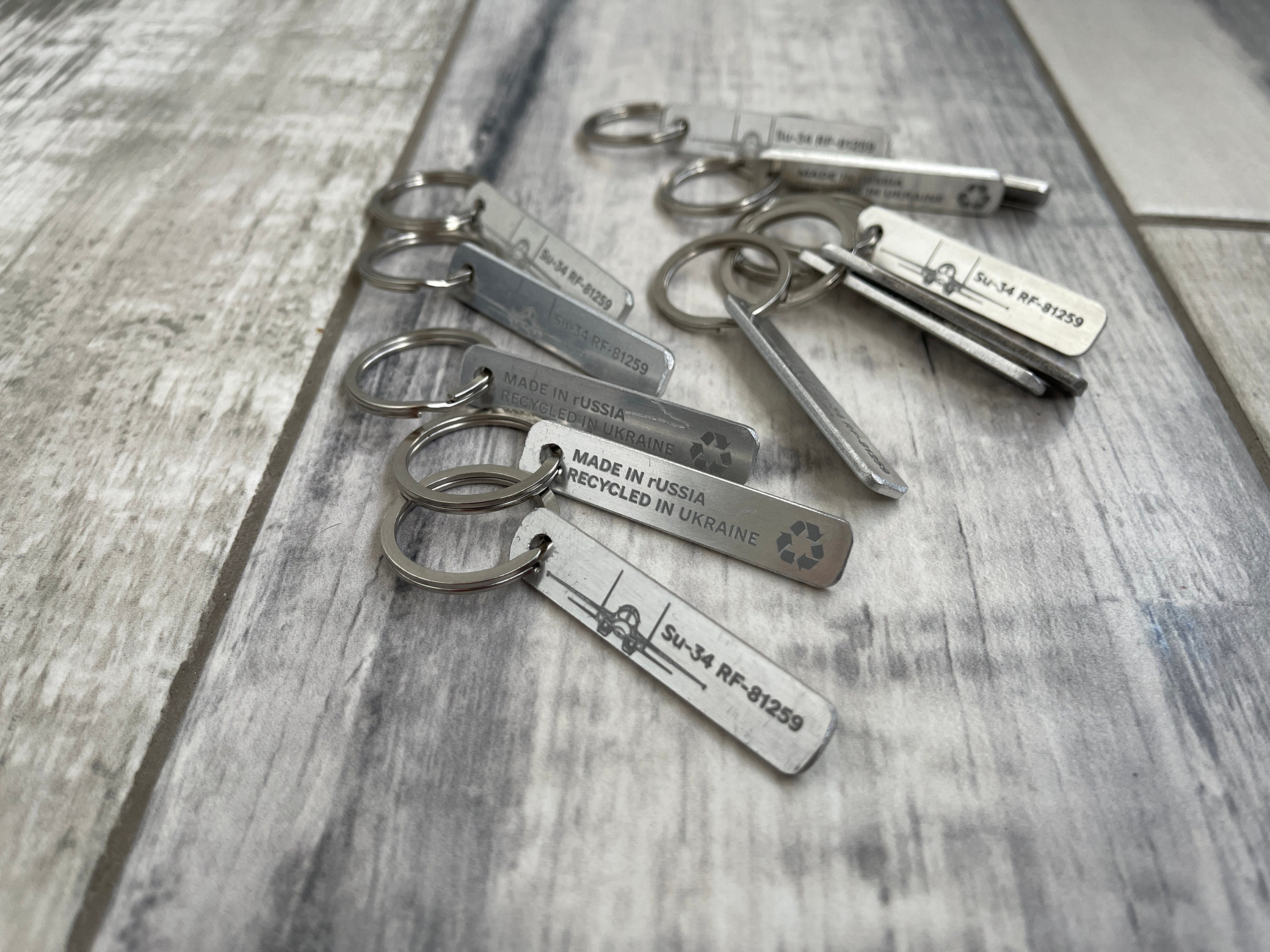 Handcrafted SU-34 Fighter Jet Relic Keychain A Piece of Aviation ...