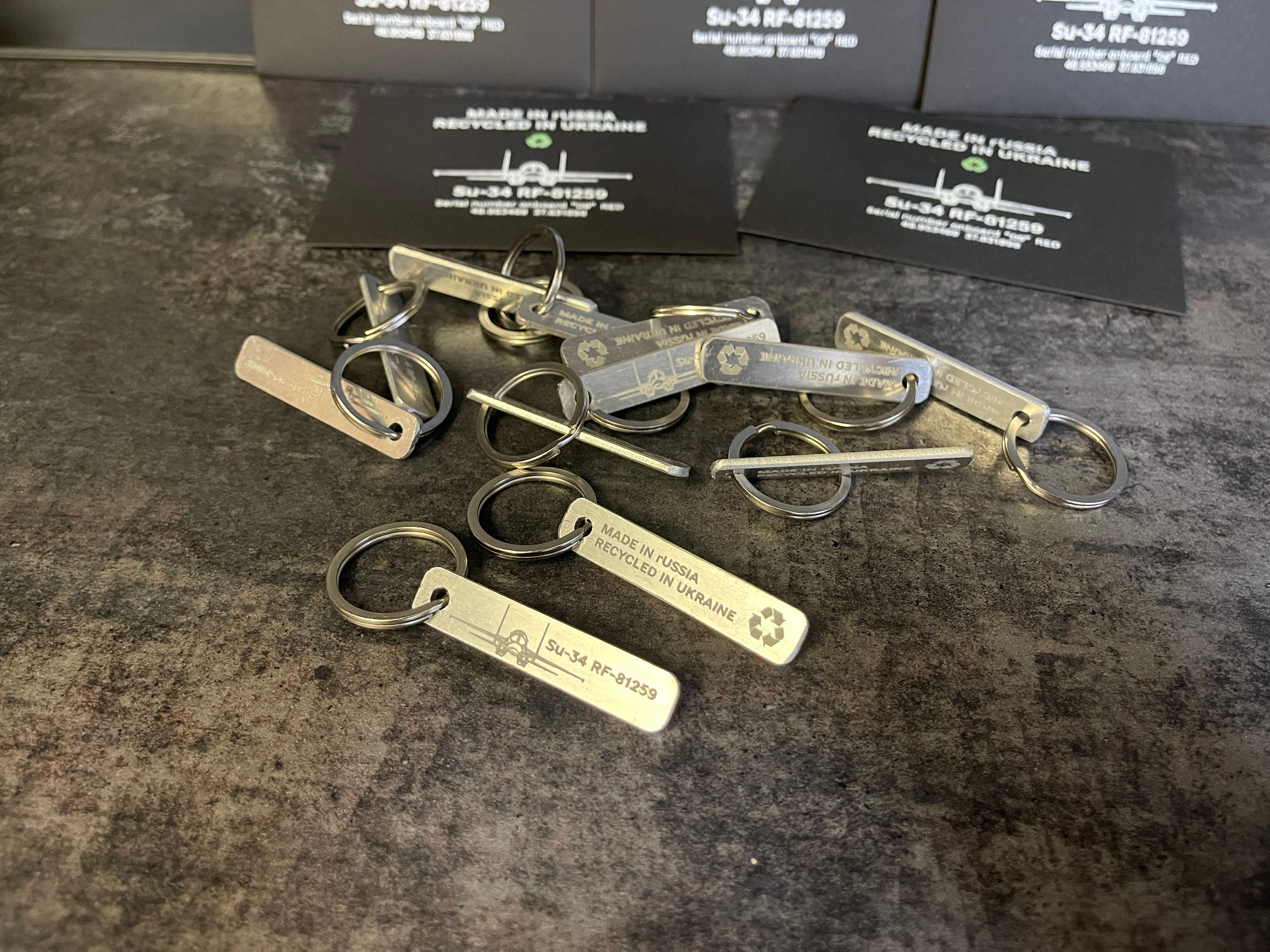 Handcrafted SU-34 Fighter Jet Relic Keychain A Piece of Aviation ...