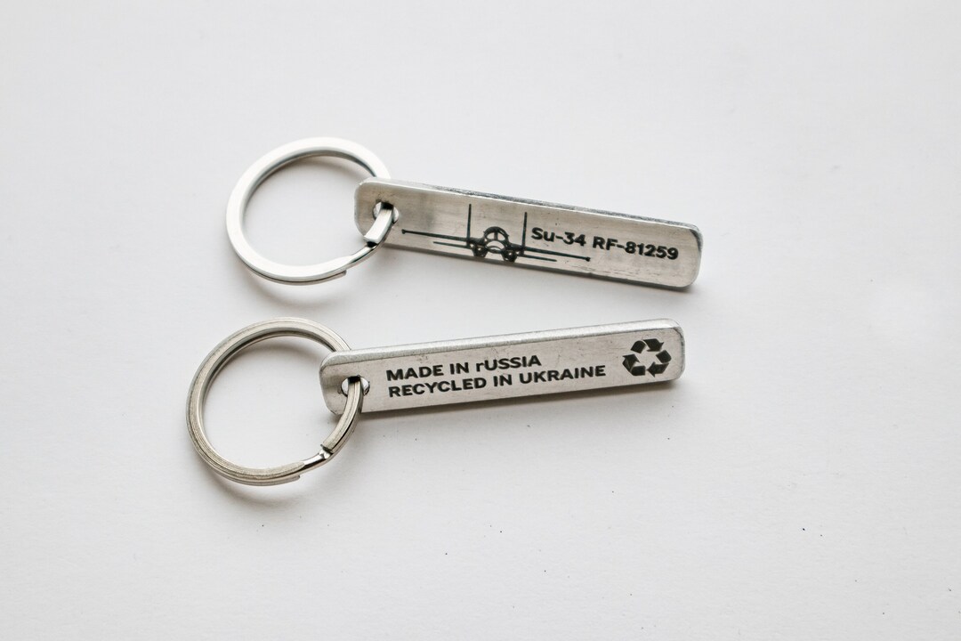 SU-34 Fighter Jet Remnant Keychain - A Meaningful Keepsake ...