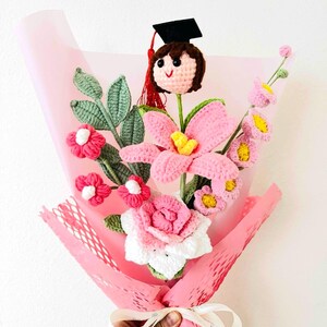 Graduation Bouquet+graduation Gift+crochet Flower+crochet Bouquet ...