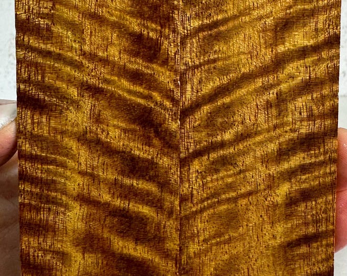 Stabilized Curly Mango Knife Scales | Thick Stock | SCM 360 - Etsy