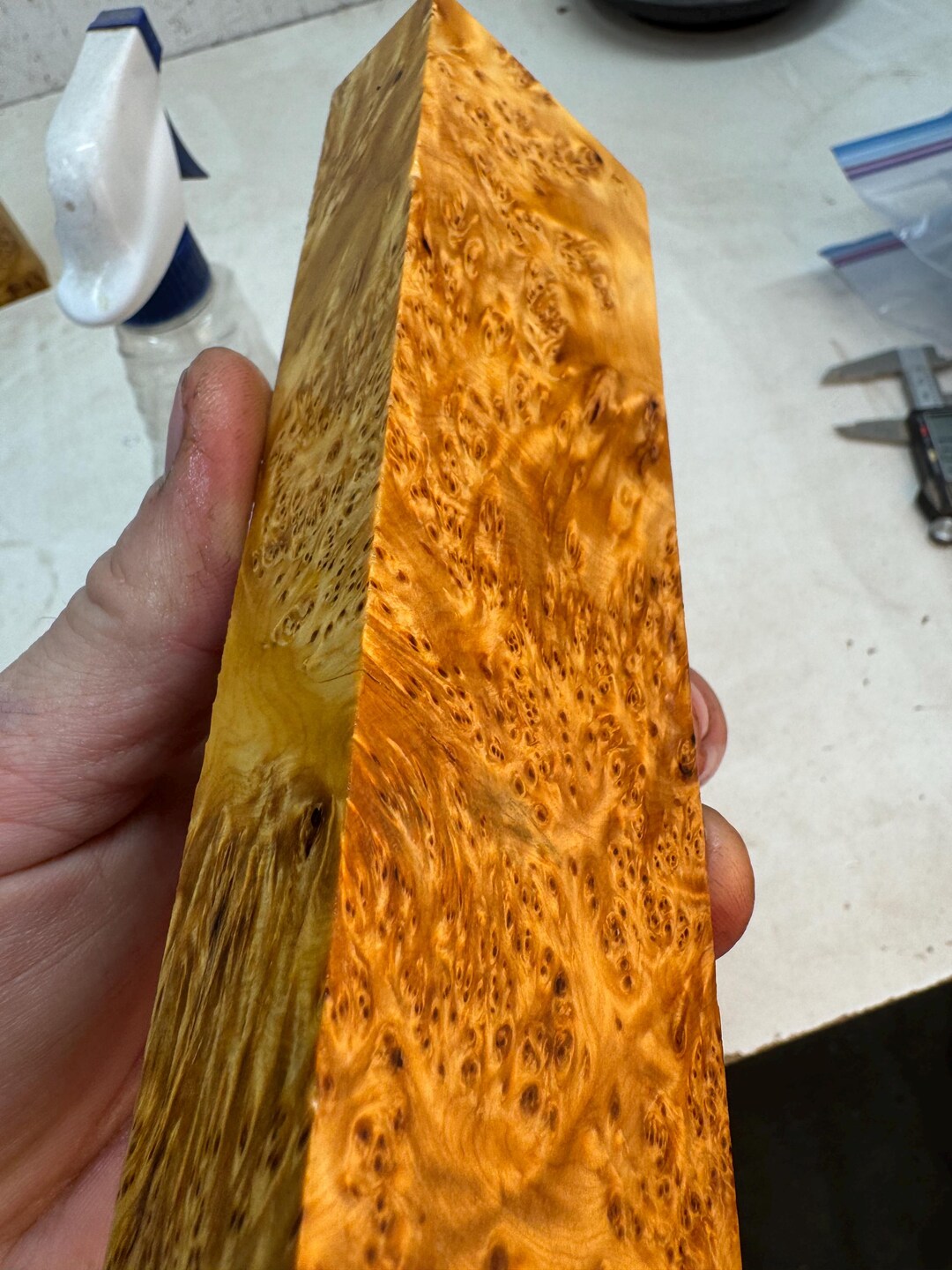 Stabilized Yellow Cedar Burl Knife Block | Pen Blanks | YCB 236 - Etsy
