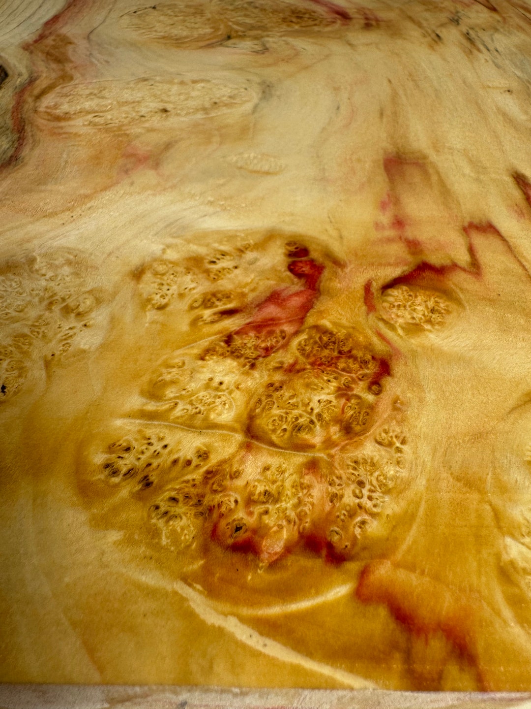 Box Elder Burl Slab With Live Edge | 17" X 12" X 1.60" | Birds Eye ...