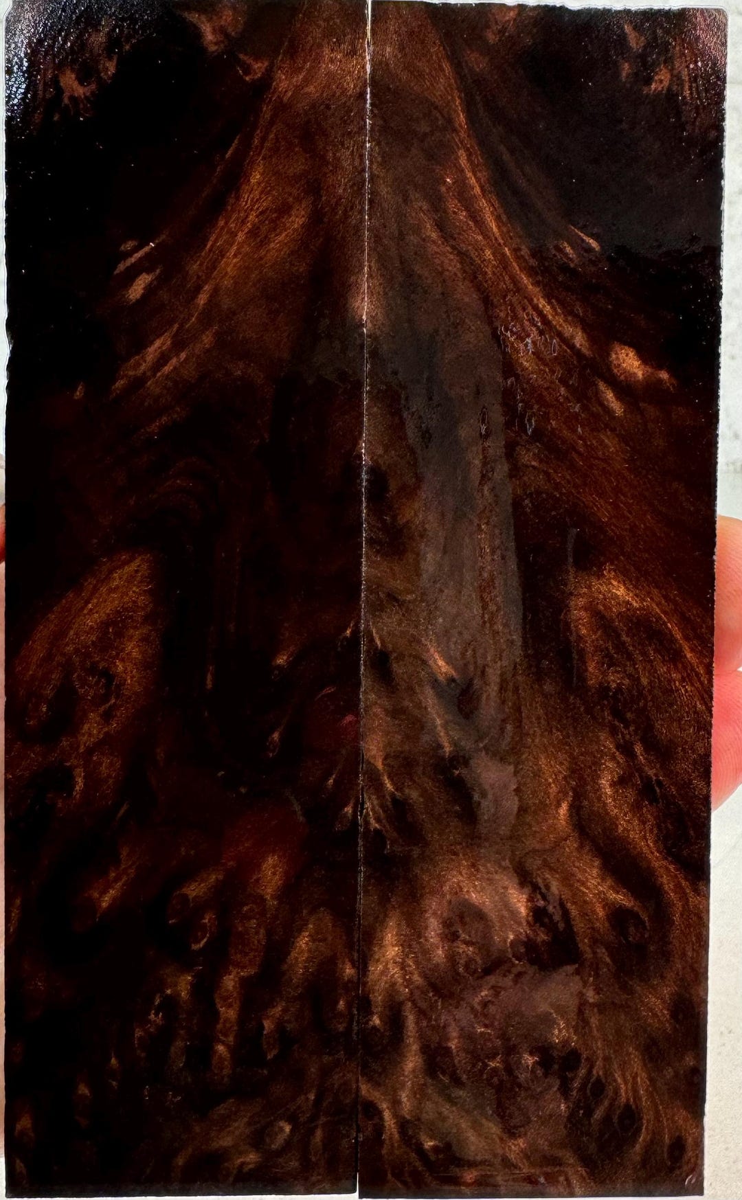 Stabilized Redwood Burl Knife Scales | Redwood Black | SRW 527 - Etsy