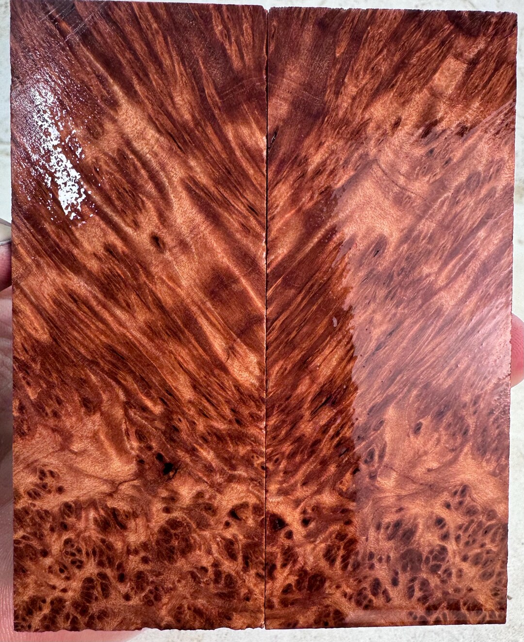 Stabilized (K&G) Redwood Lace Burl Knife Scales | SRW 905 - Etsy