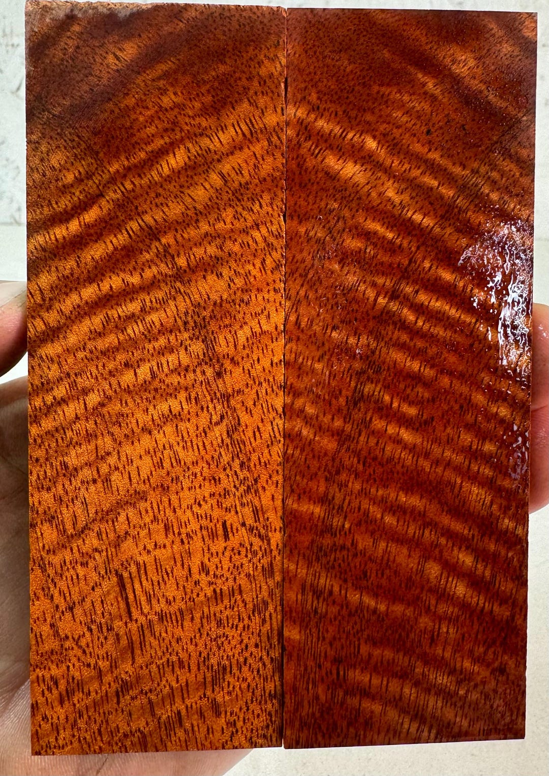 Stabilized Curly Mango Knife Scales | Thick Stock | SCM 331 - Etsy