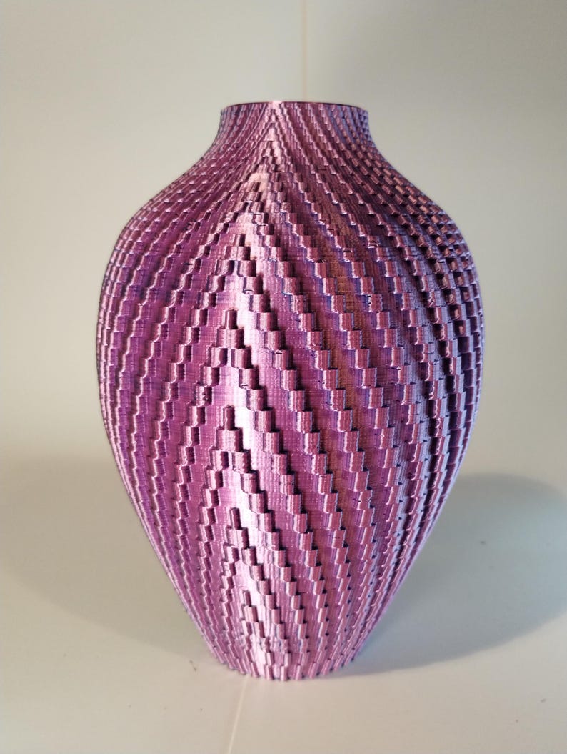 3d Printed Plastic Vase, Silk PLA Flower Pot, Floral Design Home ...