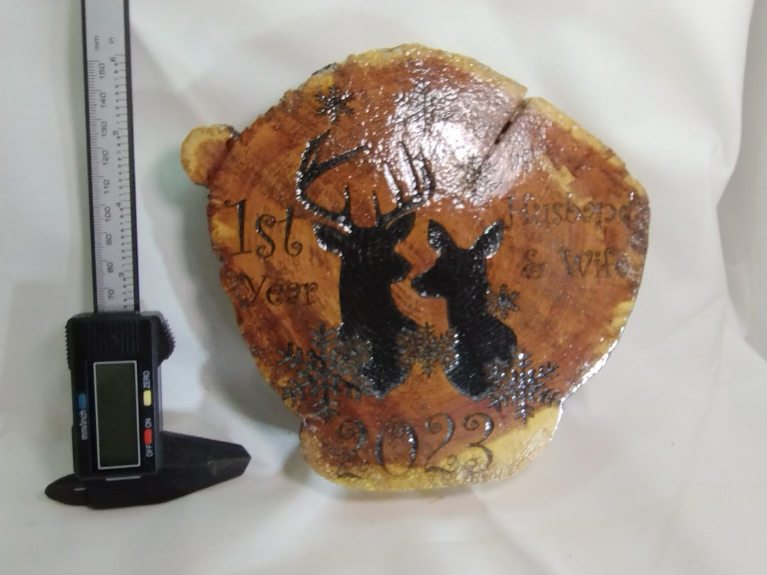 Personalized Live Edge Slabs, Red Cedar Wood Rounds, Custom Laser ...