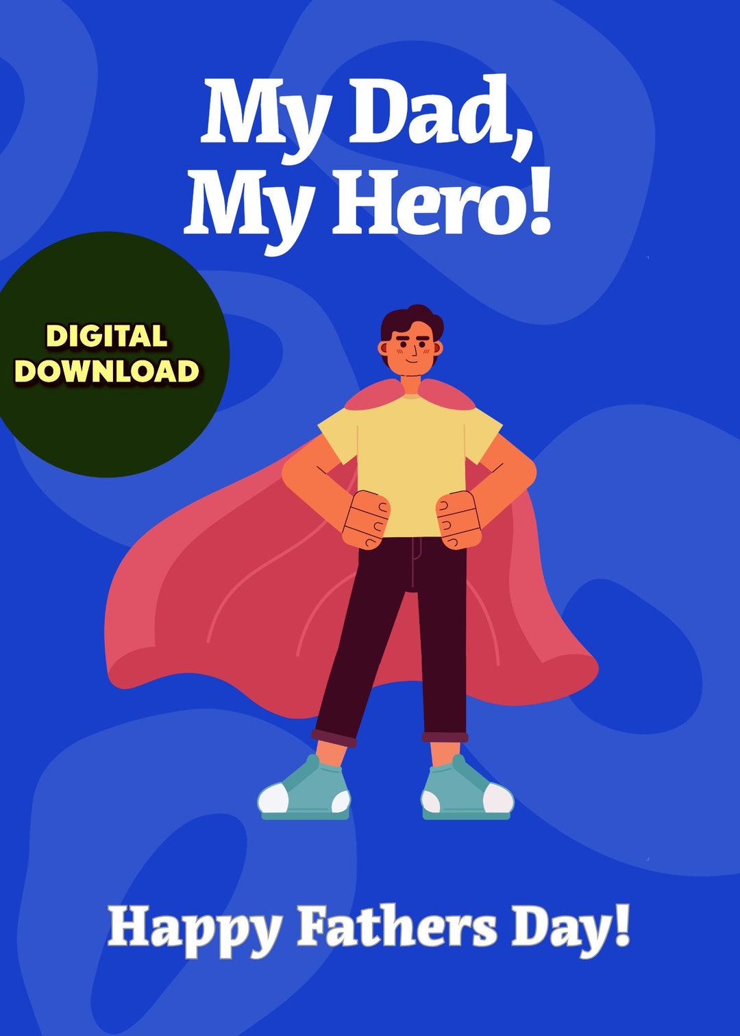 My Dad, My Hero father's Day Card - Etsy