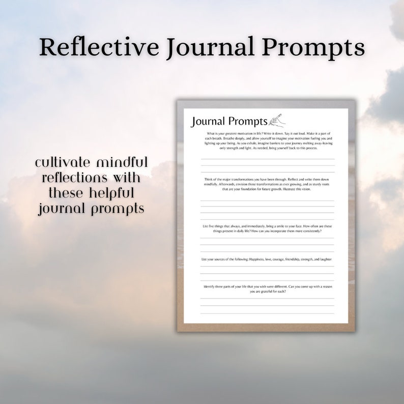 Reflective Journal Prompts | Journaling - Etsy