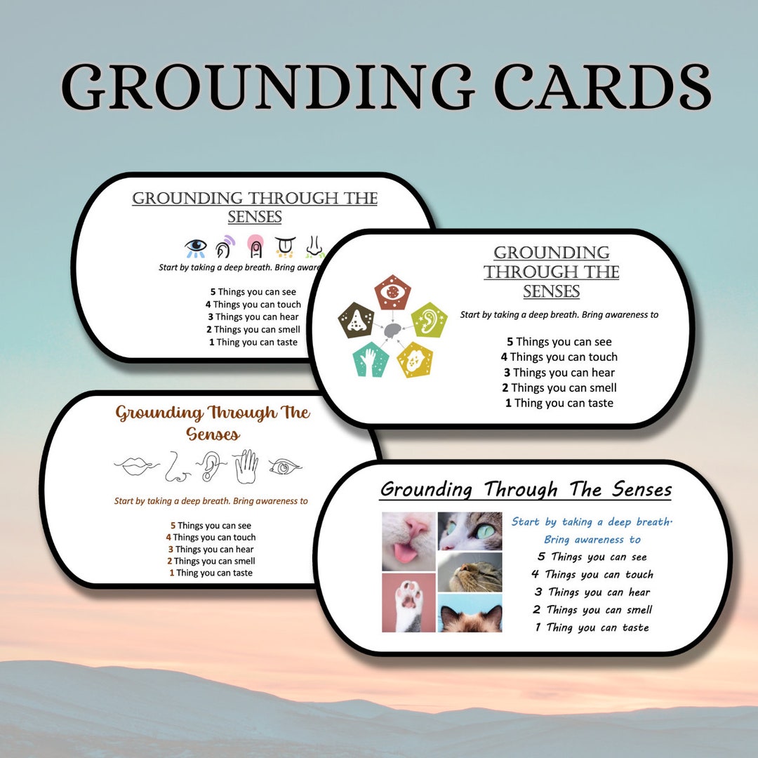 Grounding Cards | Mindfulness Tools | Coping Cards - Etsy