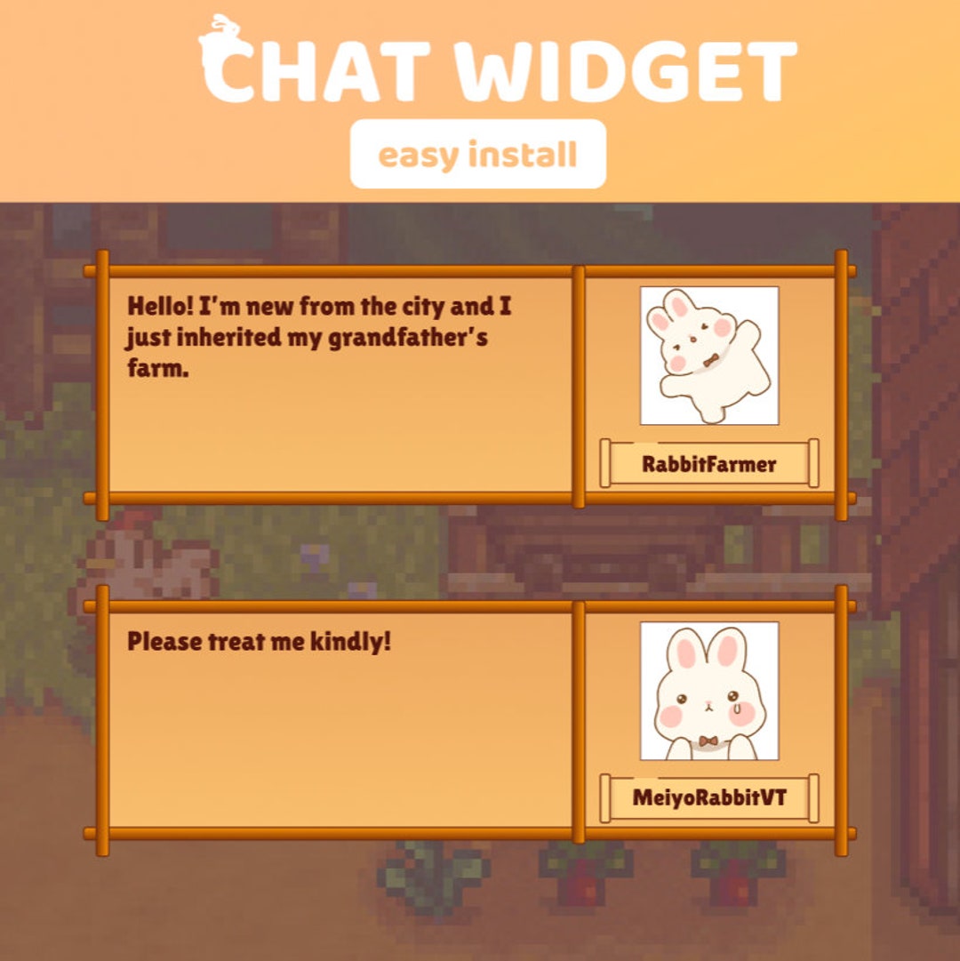 Cozy Cottage Stardew Valley Inspired Streamelements Chat Widget for ...