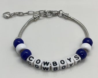 Custom Dallas Cowboys Bracelet - Etsy