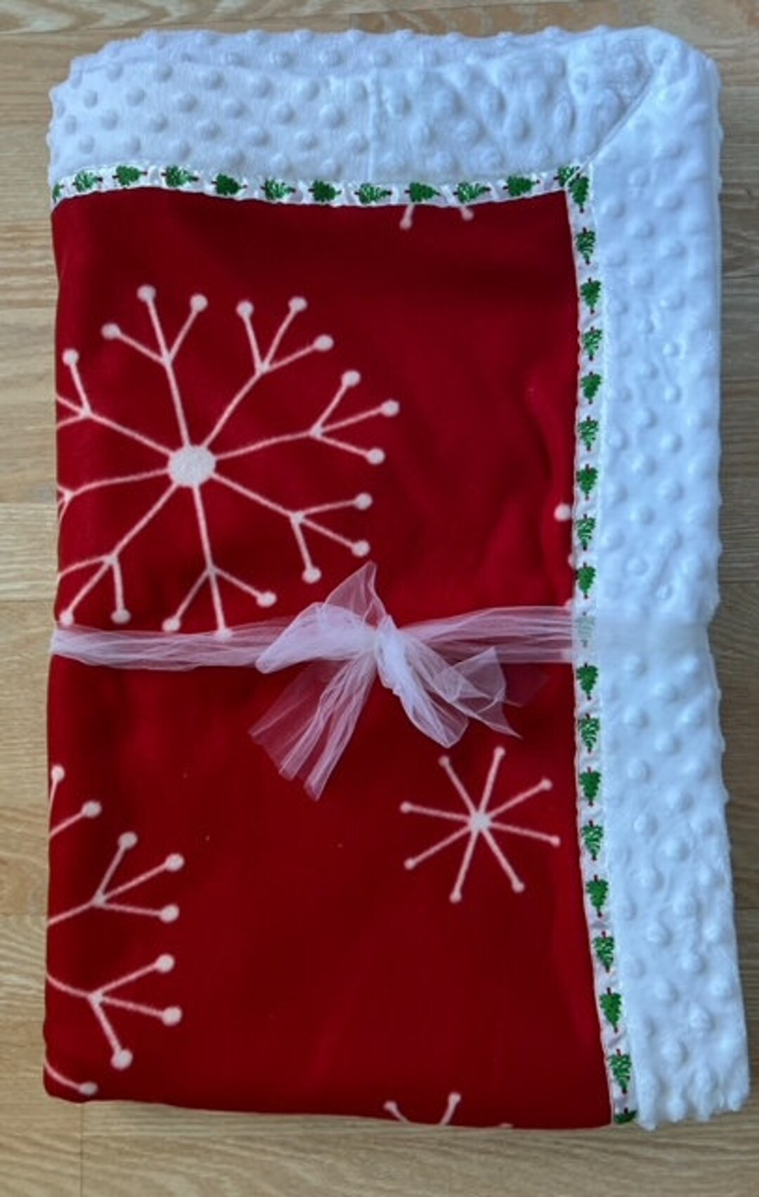 Festive Christmas Snowflake Fleece Blanket Winter Decor Cozy - Etsy