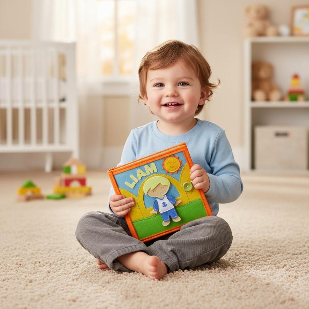 Personalized Boy Quiet Book | Felt Montessori Learning Toy - Etsy