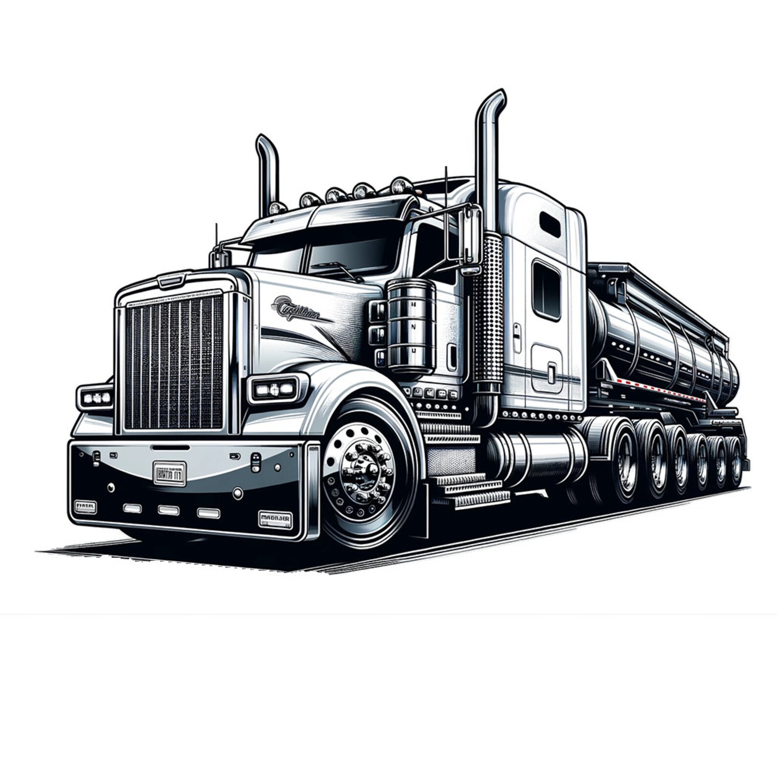 Peterbilt Semi-truck SVG - Commercial Use Vector (digital Download) - Etsy